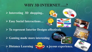 3D INTERNET Technical Seminar | PPTX