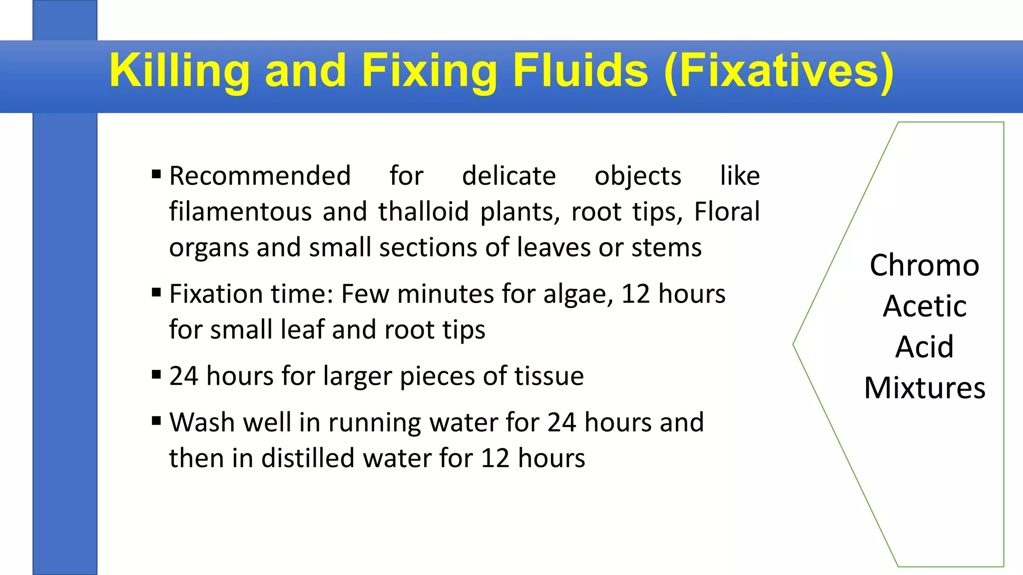 MICROTECHNIQUE Killing and fixation module | PDF