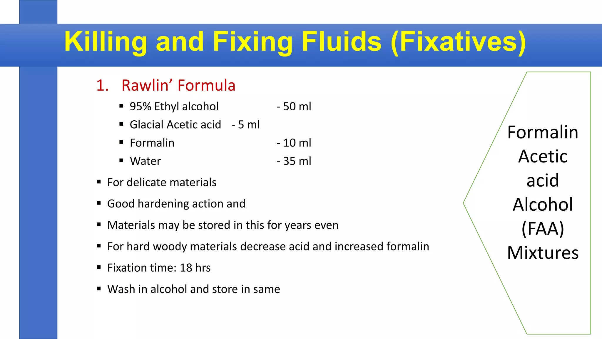 MICROTECHNIQUE Killing and fixation module | PDF