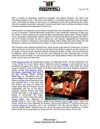 Killuminati- Tupac Exposing the illuminati | PDF