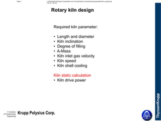 KILN_PROCESS.PPT of cement plant & cement industry | PPT