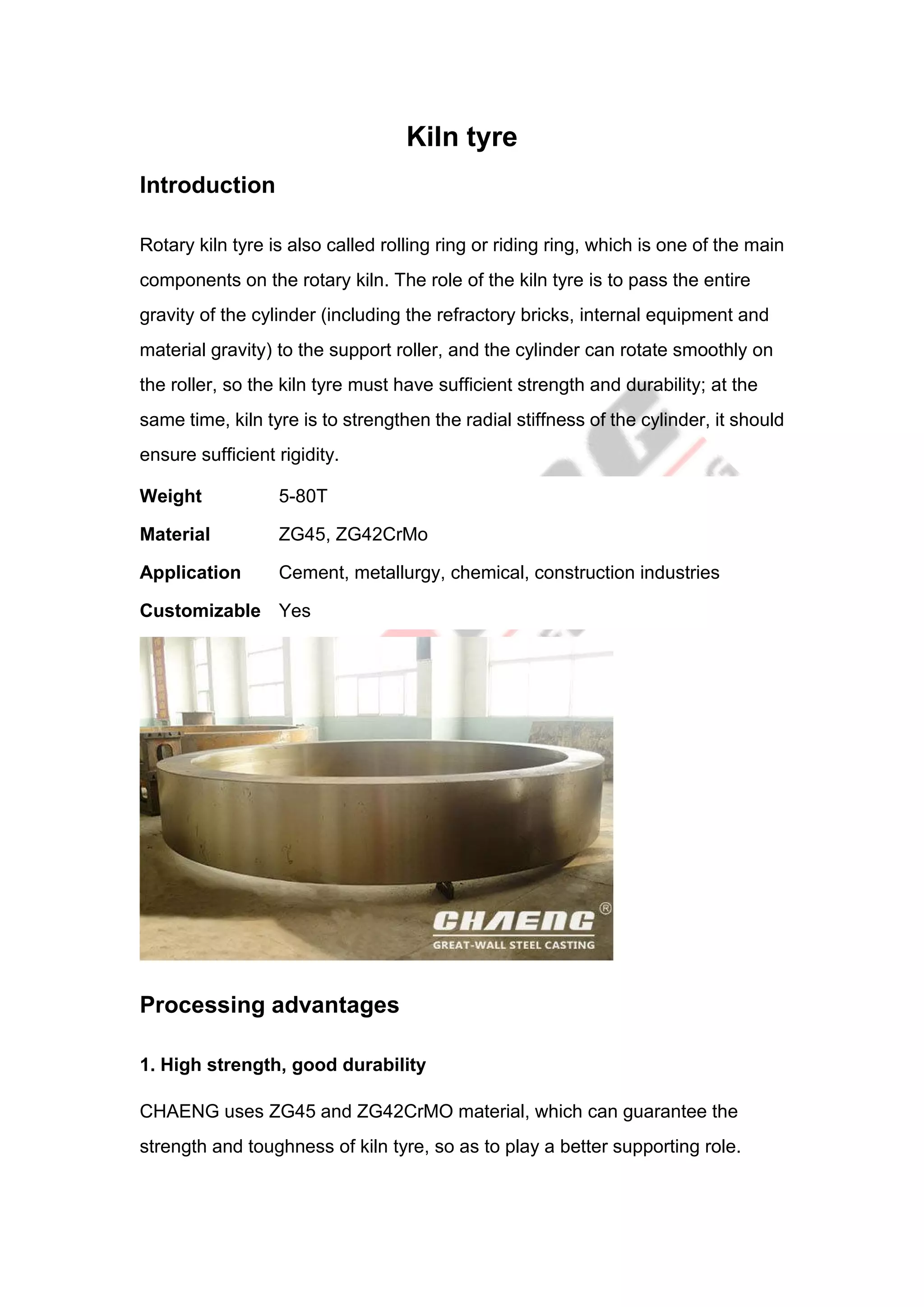 Rotary kiln tyre, kiln riding ring | PDF | Business | Business and Finance