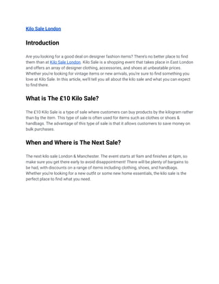 Kilo Sale London.pdf | Shopping