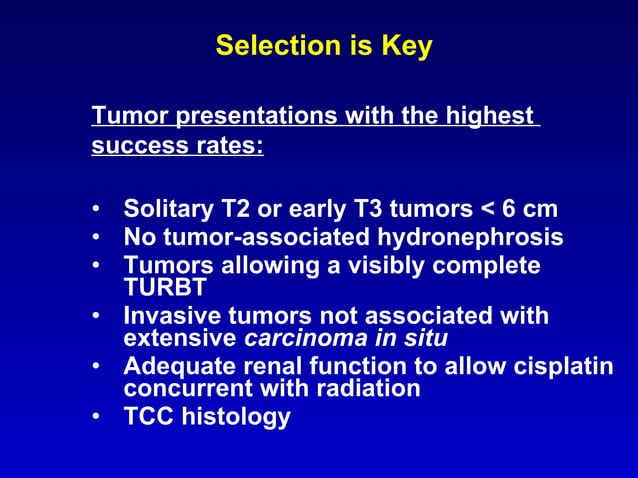 Bladder Sparing Trimodality Therapy For Muscle Invasive Bladder Cancer