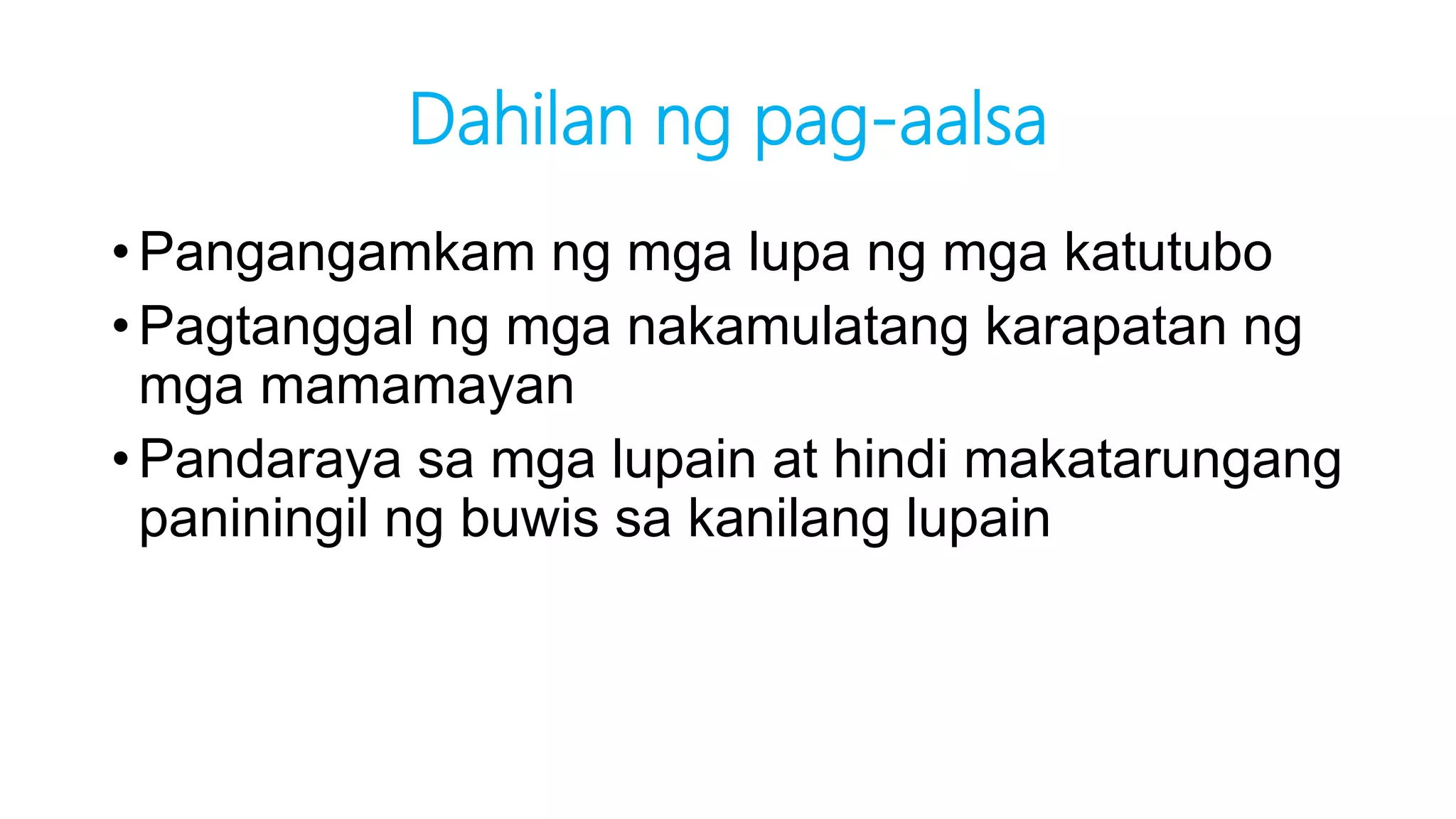 Kilusang agraryo ng 1745 | PPTX