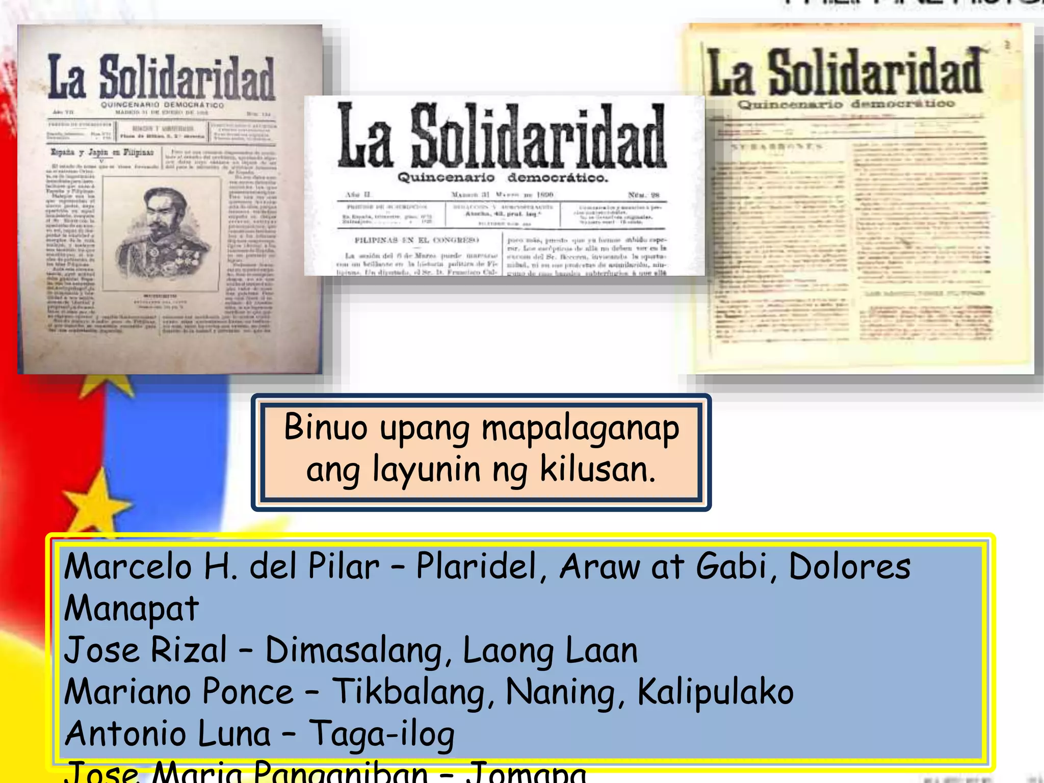 Kilusang propaganda at katipunan | PPTX