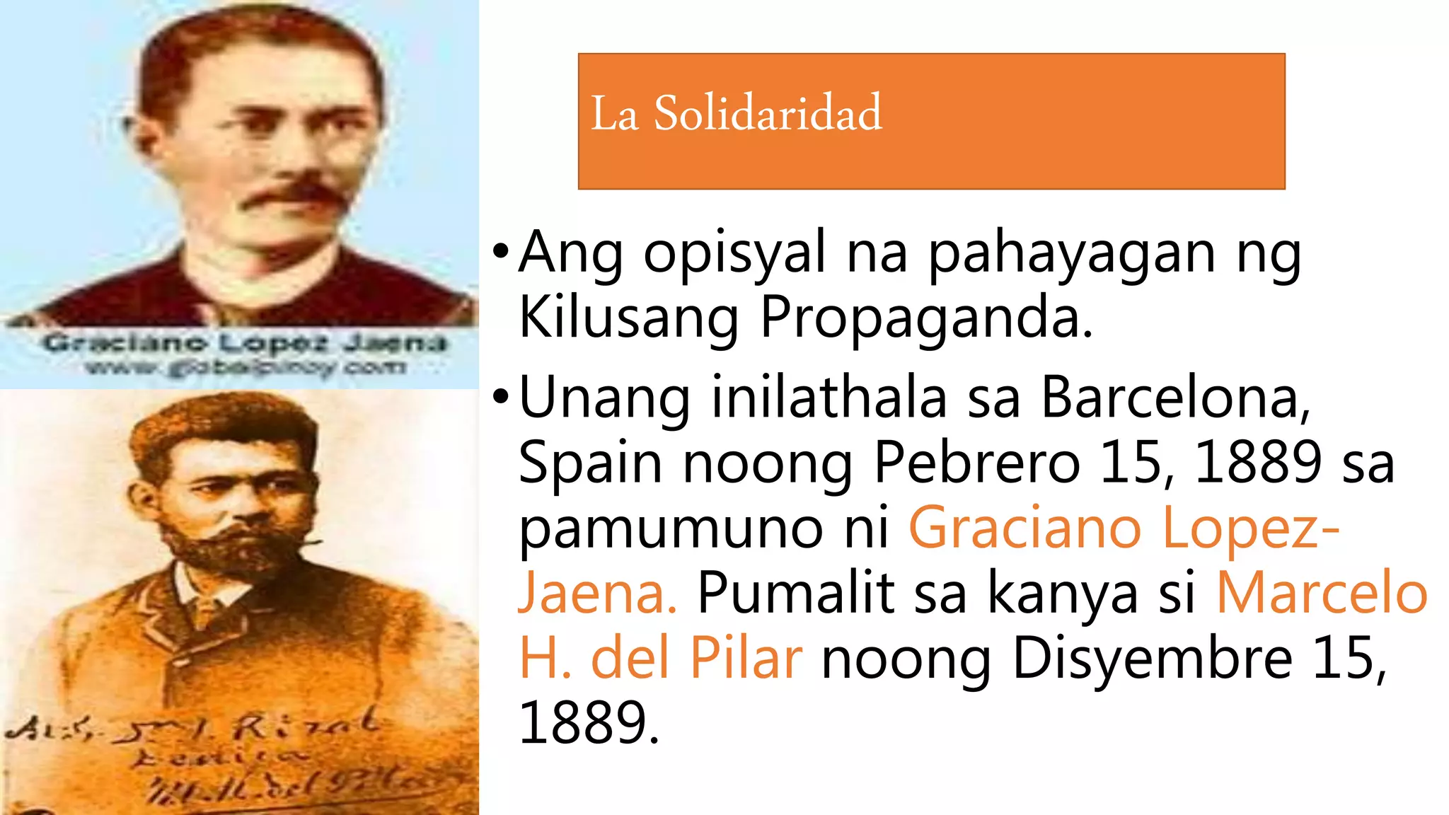 Kilusang Propaganda at La Liga Filipina | PPTX