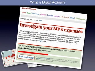What is Digital Activism? | PDF | Social Networking | Internet