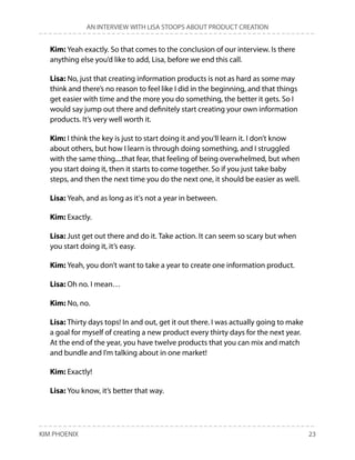 An Interview with Lisa Stoops about Information Product Creation | PDF