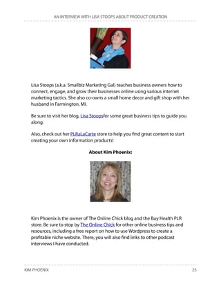 An Interview with Lisa Stoops about Information Product Creation | PDF