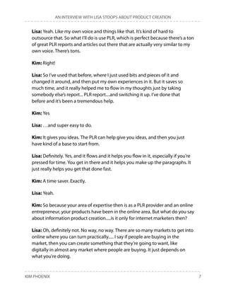 An Interview with Lisa Stoops about Information Product Creation | PDF