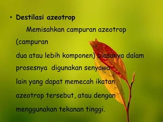 Kimia Analitik II (destilasi) | PPTX