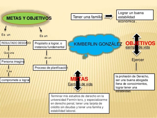 Kimberlin mapa conceptual (metas y objetivos)