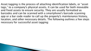 A Guide to Asset Tagging | PPTX