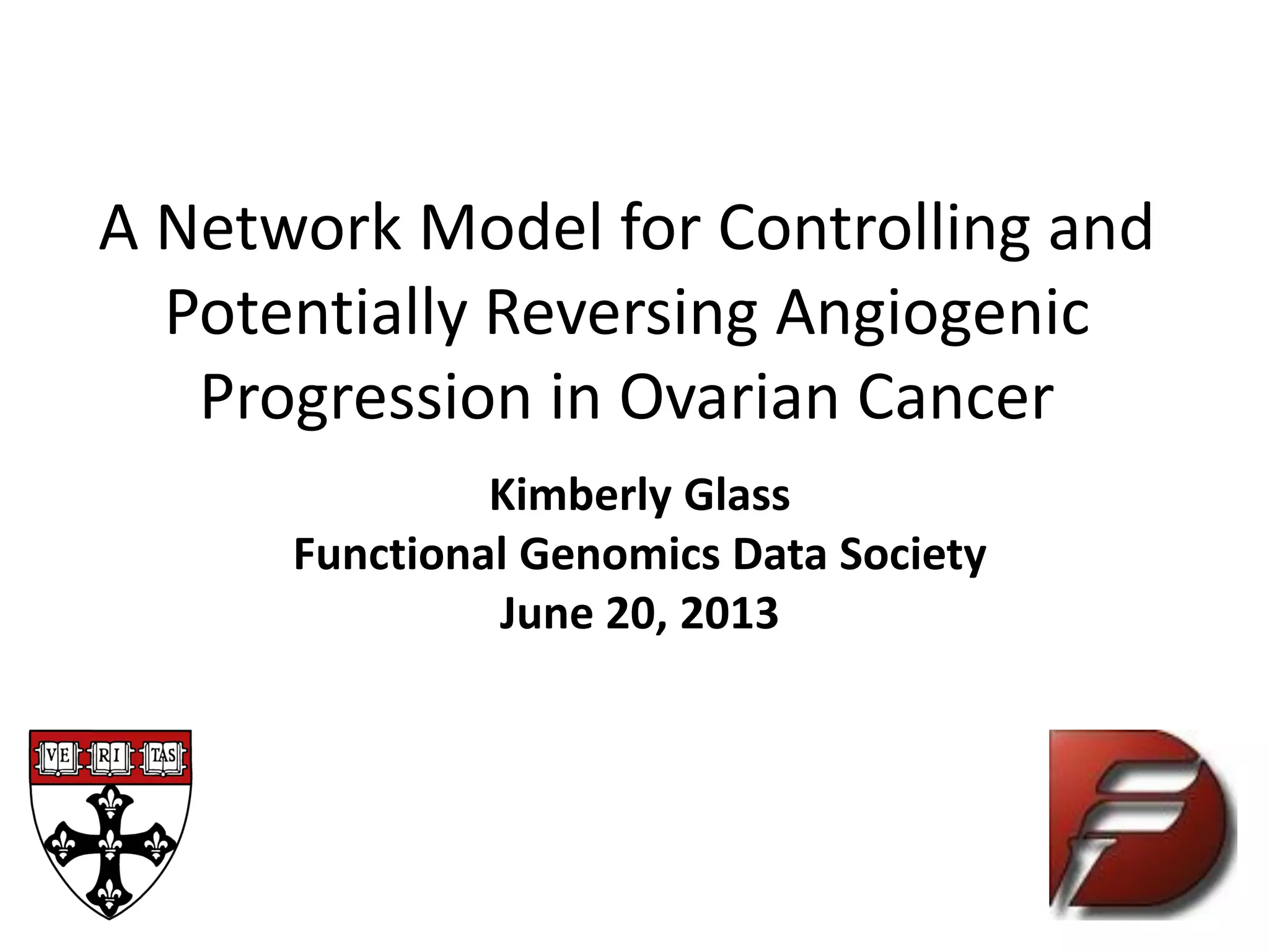 Kimberly Glass, Network model - Ovarian Cancer, fged_seattle_2013 | PDF