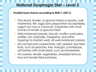 Kimberly Jones Dysphagia Diets presentation | PPT