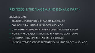 RSS Feeds in the World Language Classroom | PPTX