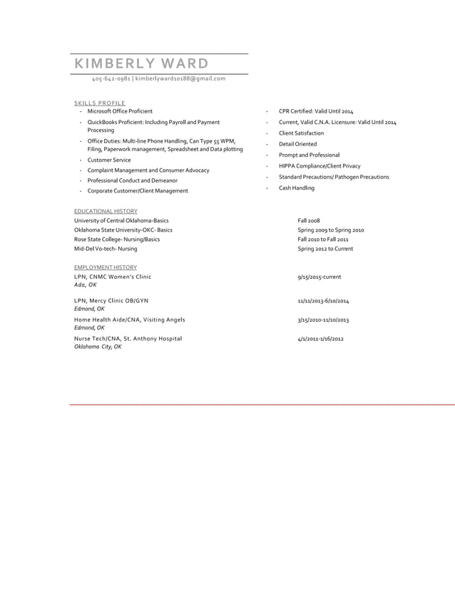 Kimberly's resume | PDF