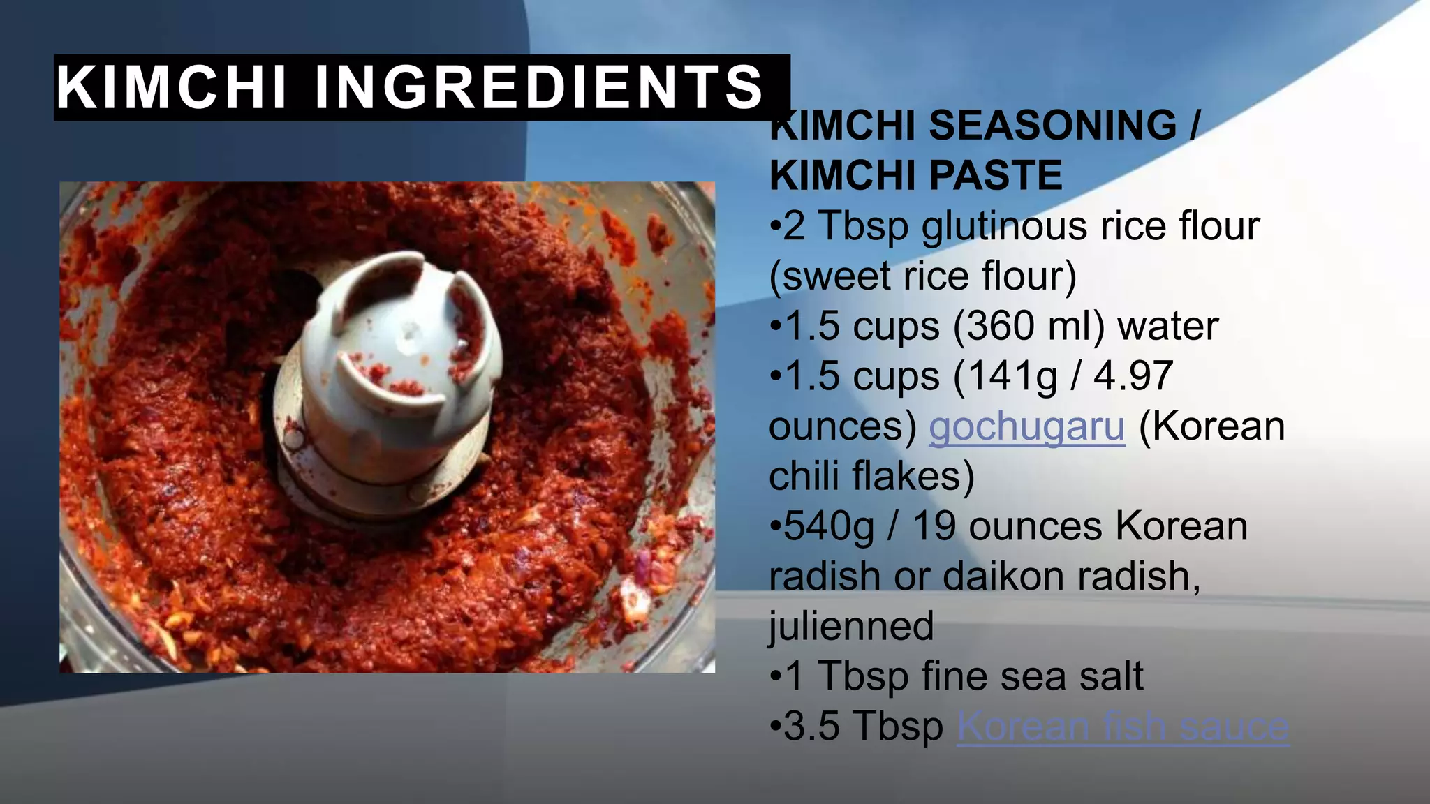 Kimchi PRODUCTION.pptx | Cooking | Food & Drink