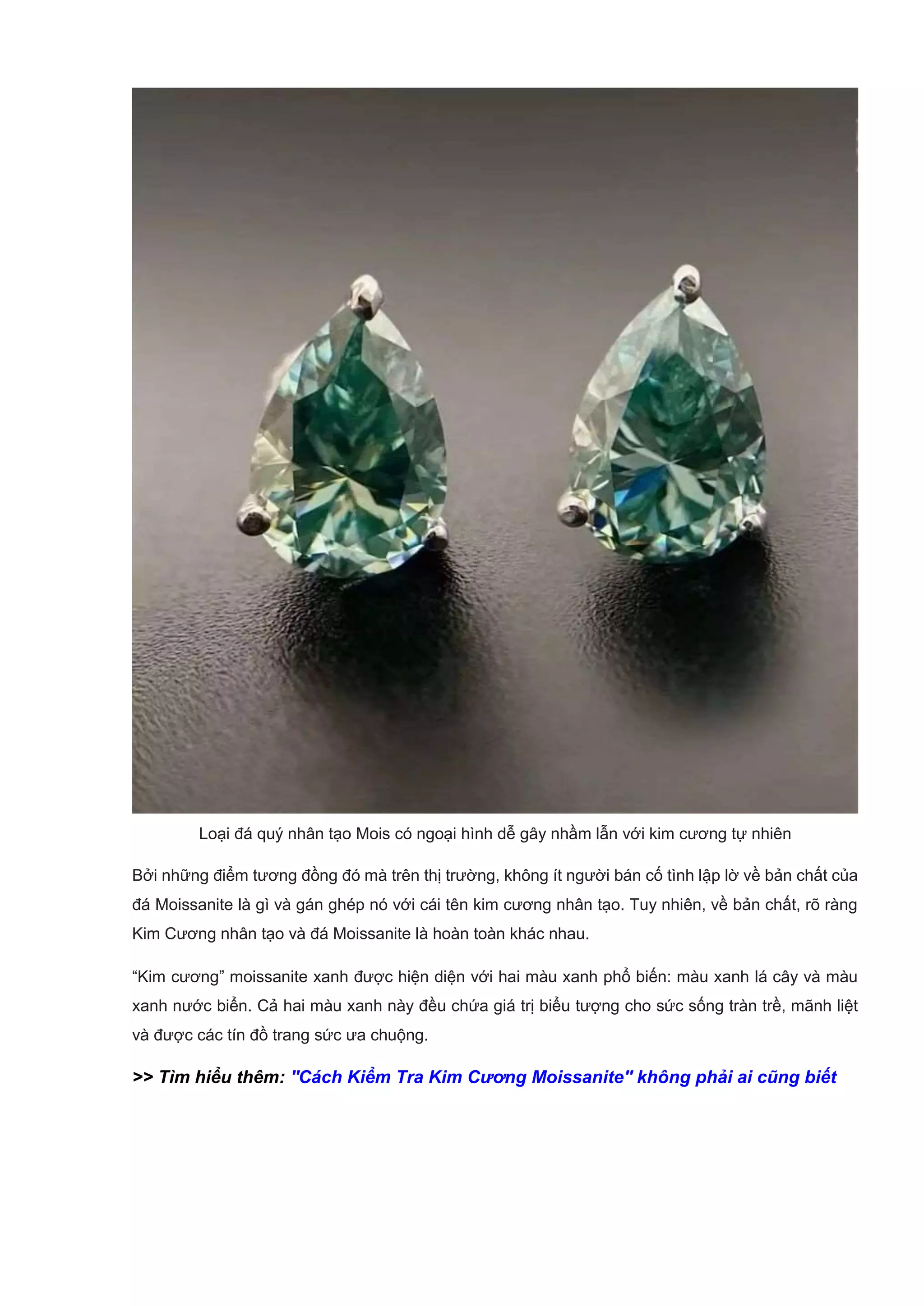 Kim Cương Moissanite Xanh | DOCX