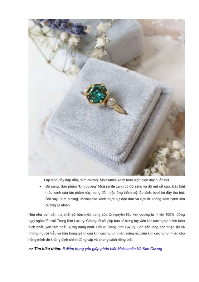Kim Cương Moissanite Xanh | DOCX