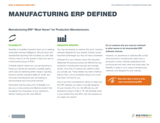 The Definitive Guide to Manufacturing ERP | PDF
