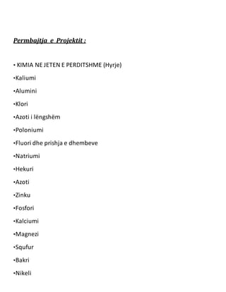 Roli i elementeve kimik ne organizmin e njeriut | DOCX