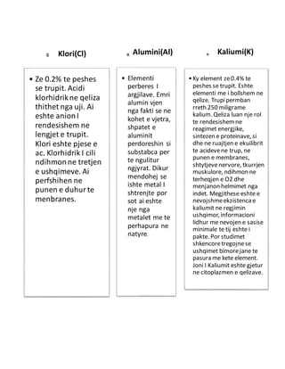 Roli i elementeve kimik ne organizmin e njeriut | DOCX