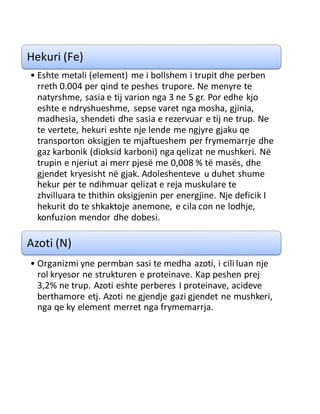 Roli i elementeve kimik ne organizmin e njeriut | DOCX
