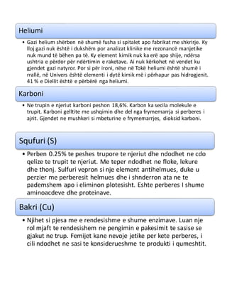 Roli i elementeve kimik ne organizmin e njeriut | DOCX