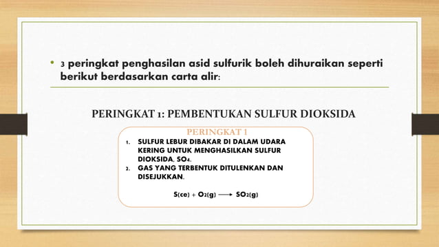 Bahan Buatan Dalam Industri (Asid Sulfurik) (Kimia) | PPTX