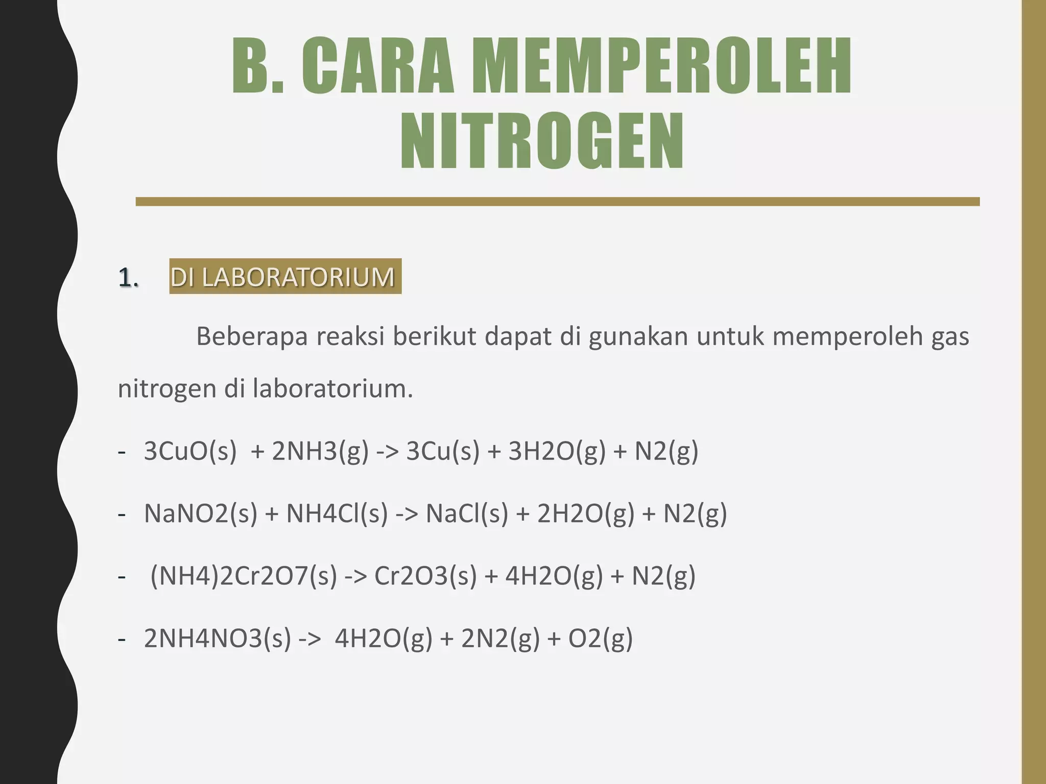 KIMIA UNSUR: Nitrogen dan Oksigen | PPTX