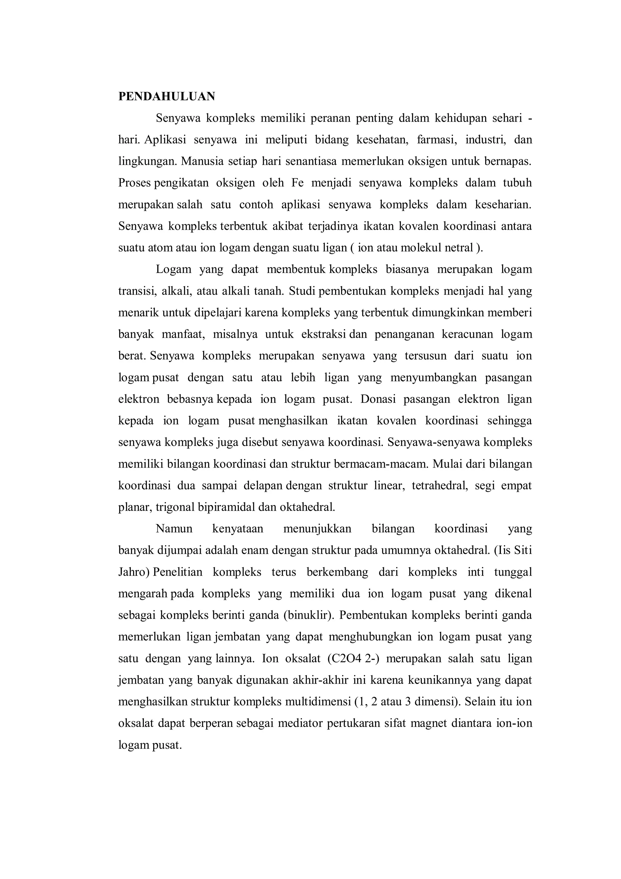 Kimia anorganik (senyawa komplek) (1) | PDF