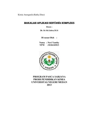 Kimia anorganik (senyawa komplek) (1) | PDF