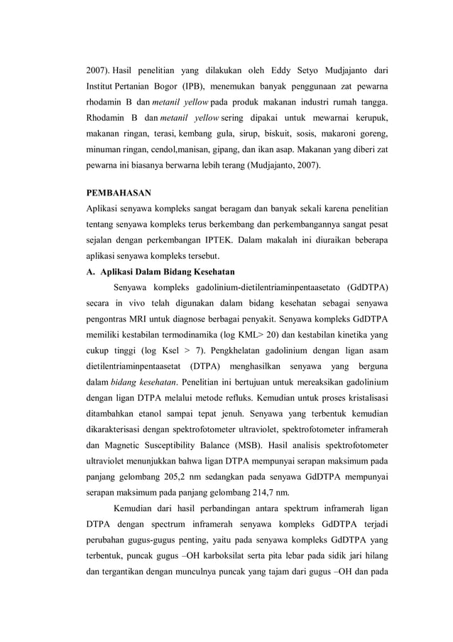 Kimia anorganik (senyawa komplek) (1) | PDF