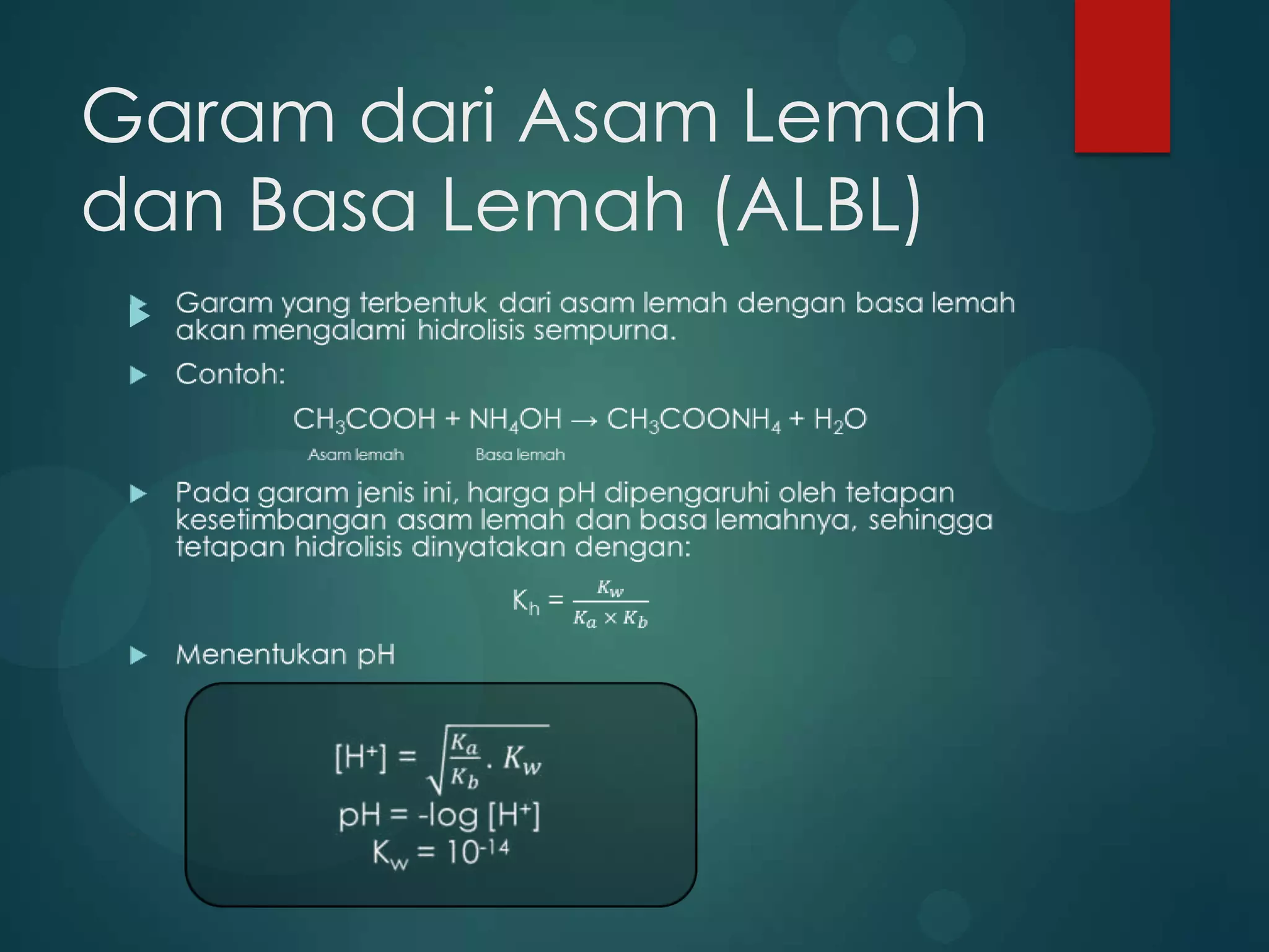 Larutan Penyangga dan Hidrolisis Garam | PPTX