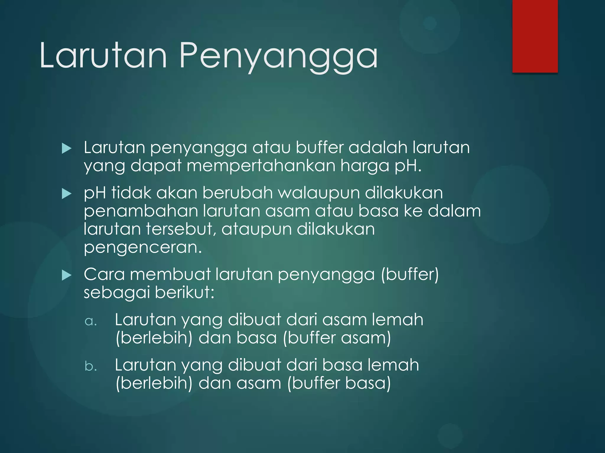 Larutan Penyangga dan Hidrolisis Garam | PPTX