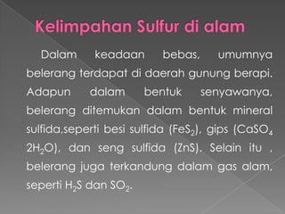 Kimia sulfur- | PPTX
