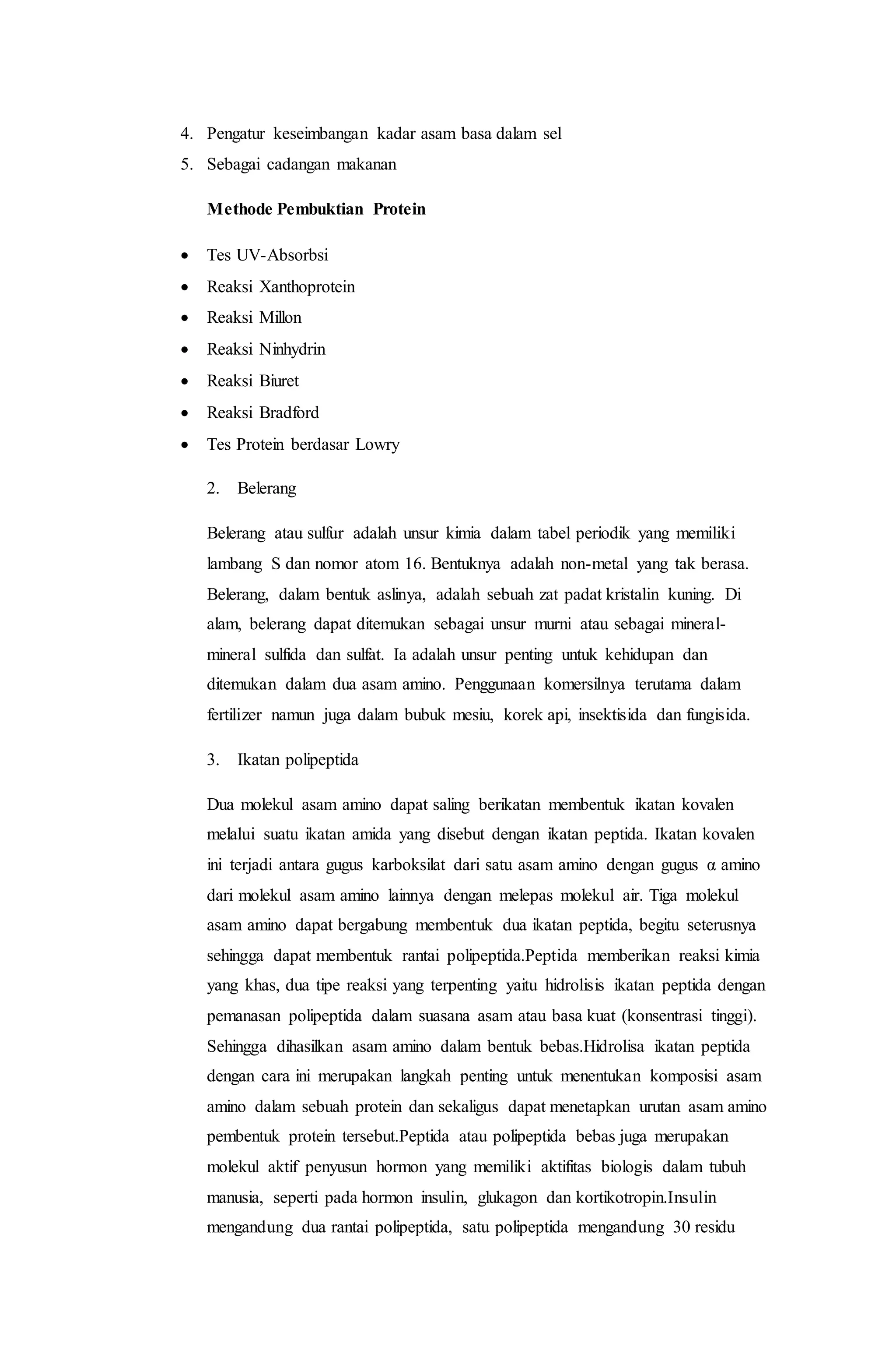 Laporan Kimia - uji protein | DOCX