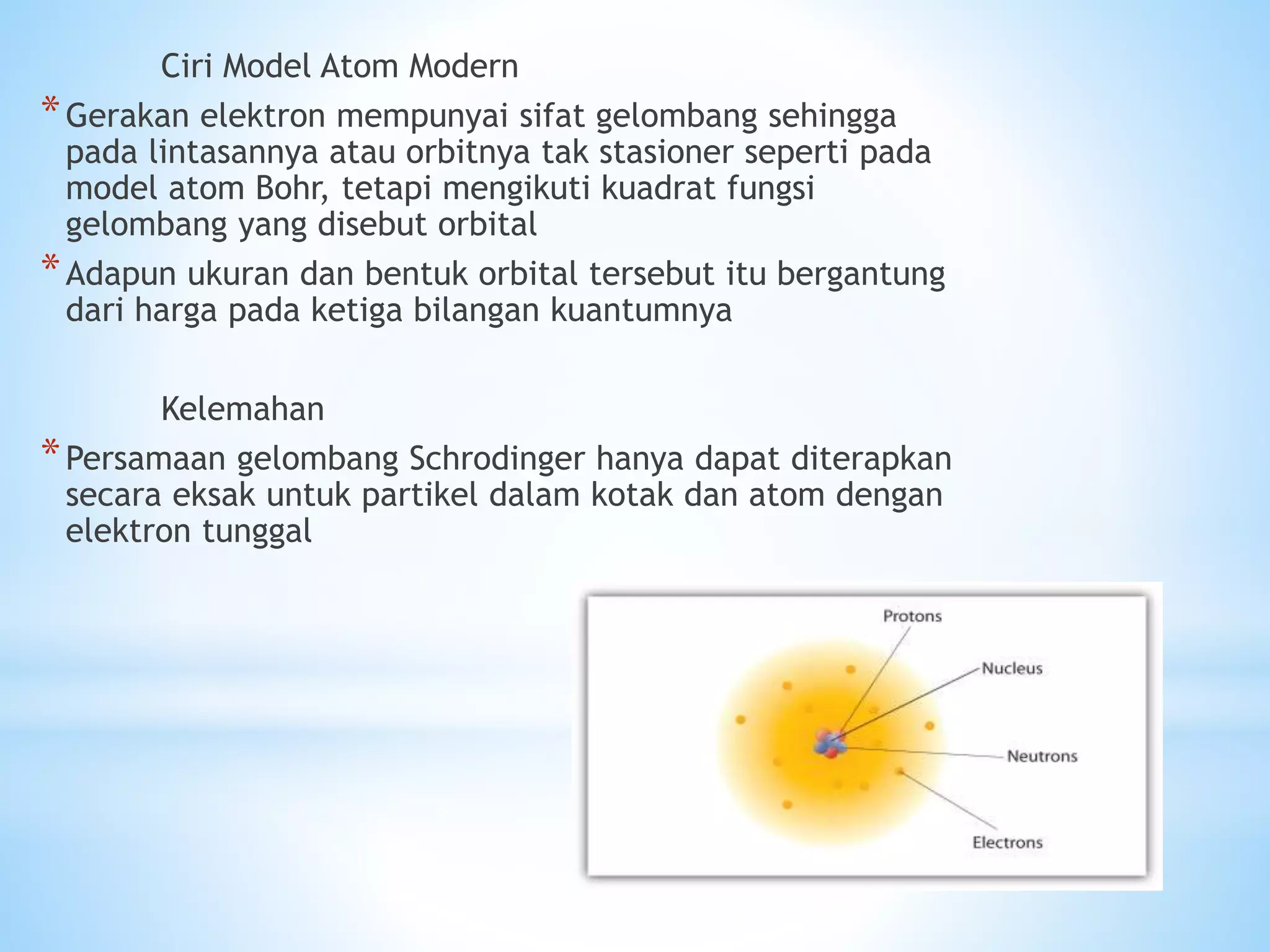 Teori atom kimia kelas 10 sma | PPTX