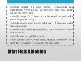 Aldehida dan Keton | PPTX