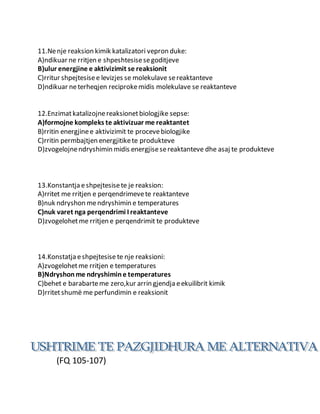 Kimia 10 kinetika kimika.ushtrimet e fp | DOCX