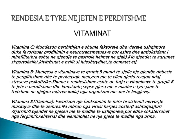 RENDESIA E PERBERJEVE ORGANIKE NE JETEN E PERDITSHME | PPTX