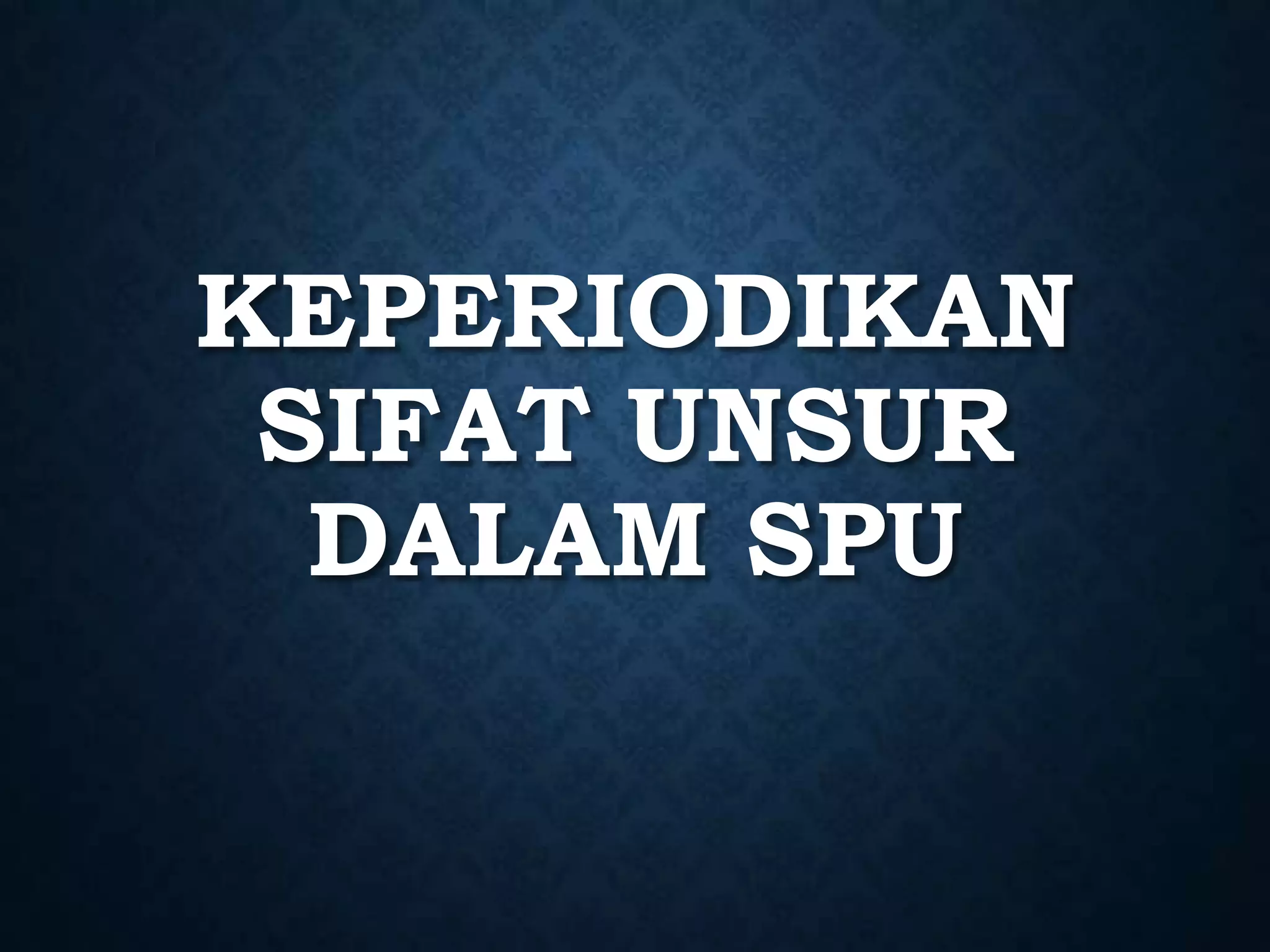 keperiodikan sifat unsur dalam sistem periodik unsur | PPTX