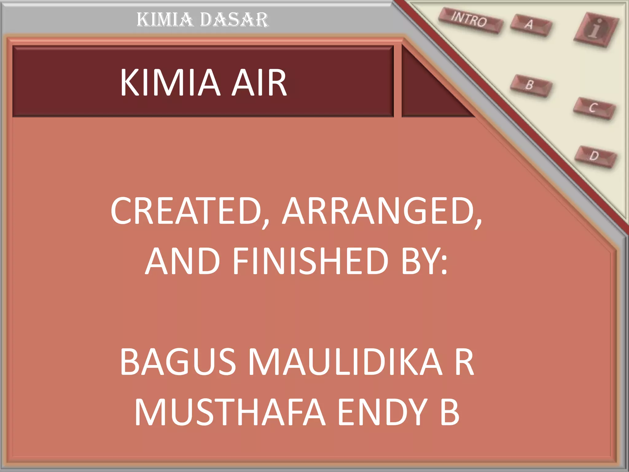 Kimia air | PPTX