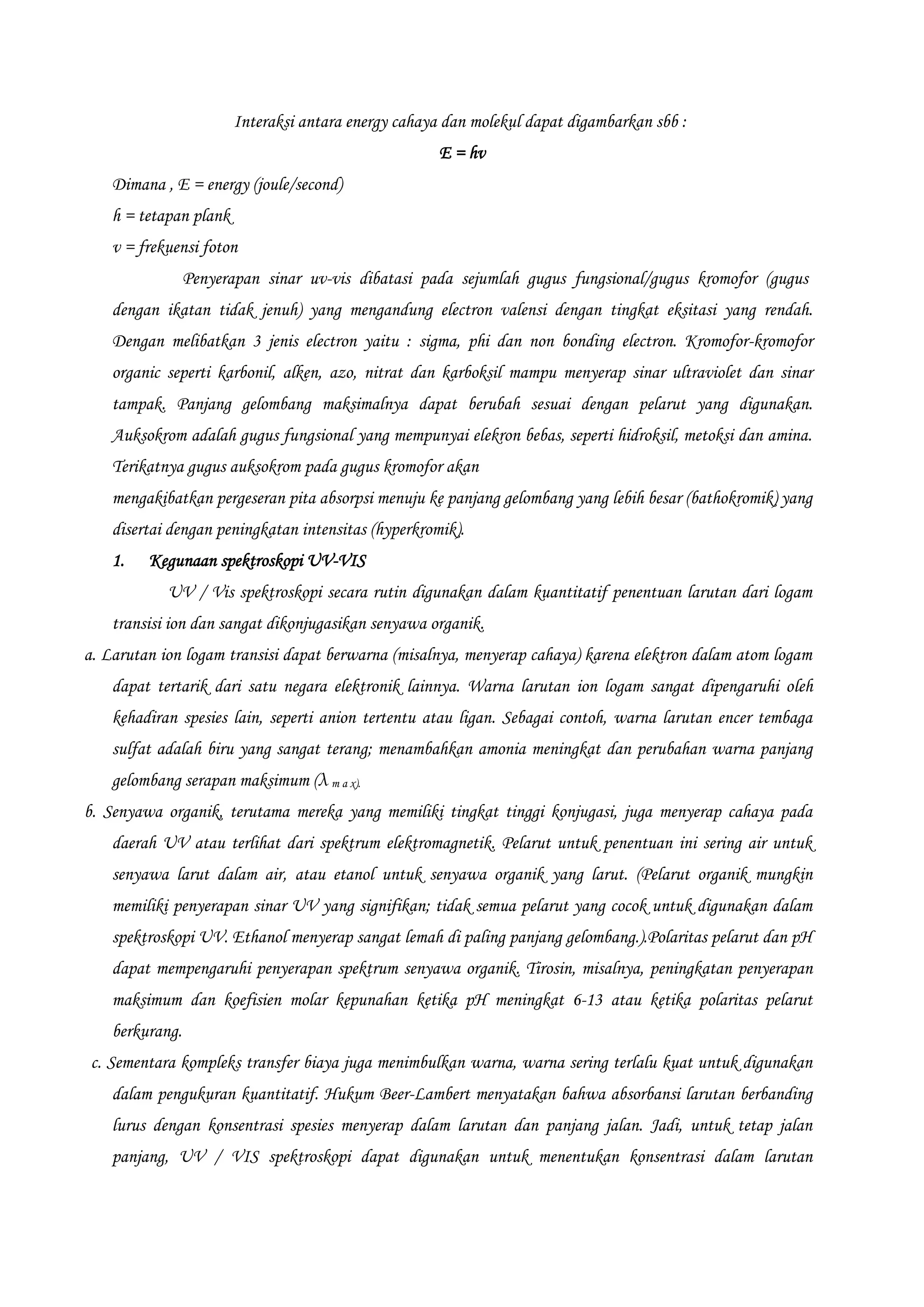 Kimia analisa instrument | DOCX