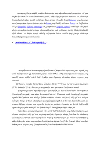Kimia analisa instrument | DOCX