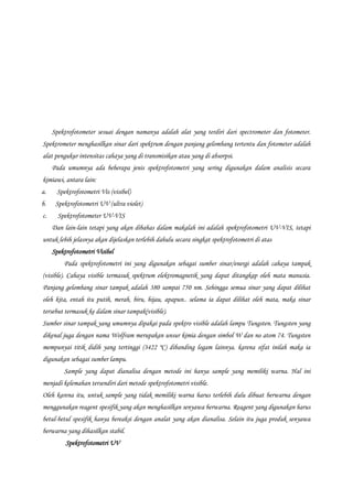 Kimia analisa instrument | DOCX