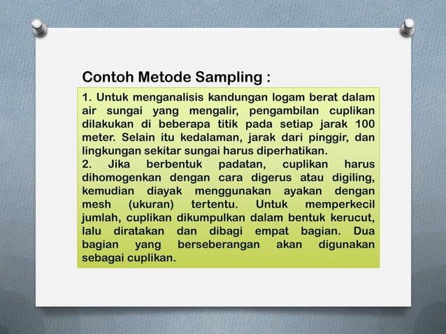Kimia analitik 1 muthiah metode sampling | PPT