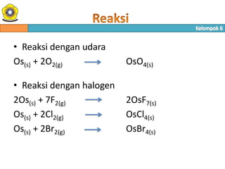 Kimia anorganik 2 unsur transisi golongan viii b | PPTX